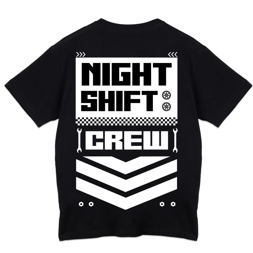 RayInTheCity Night Shift Crew Minimal T-Shirt - Black – MerchPop